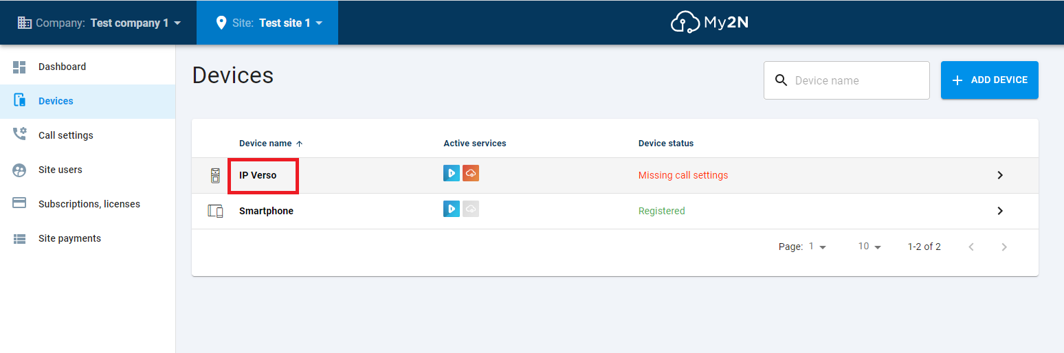 Call setting - How to configure call settings for the IP intercom - FAQ_My2N_private