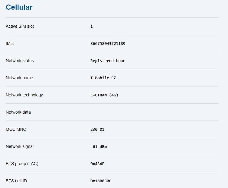 3.1.1 Mobile Network - Uživatelský manuál 2N® LiftGate